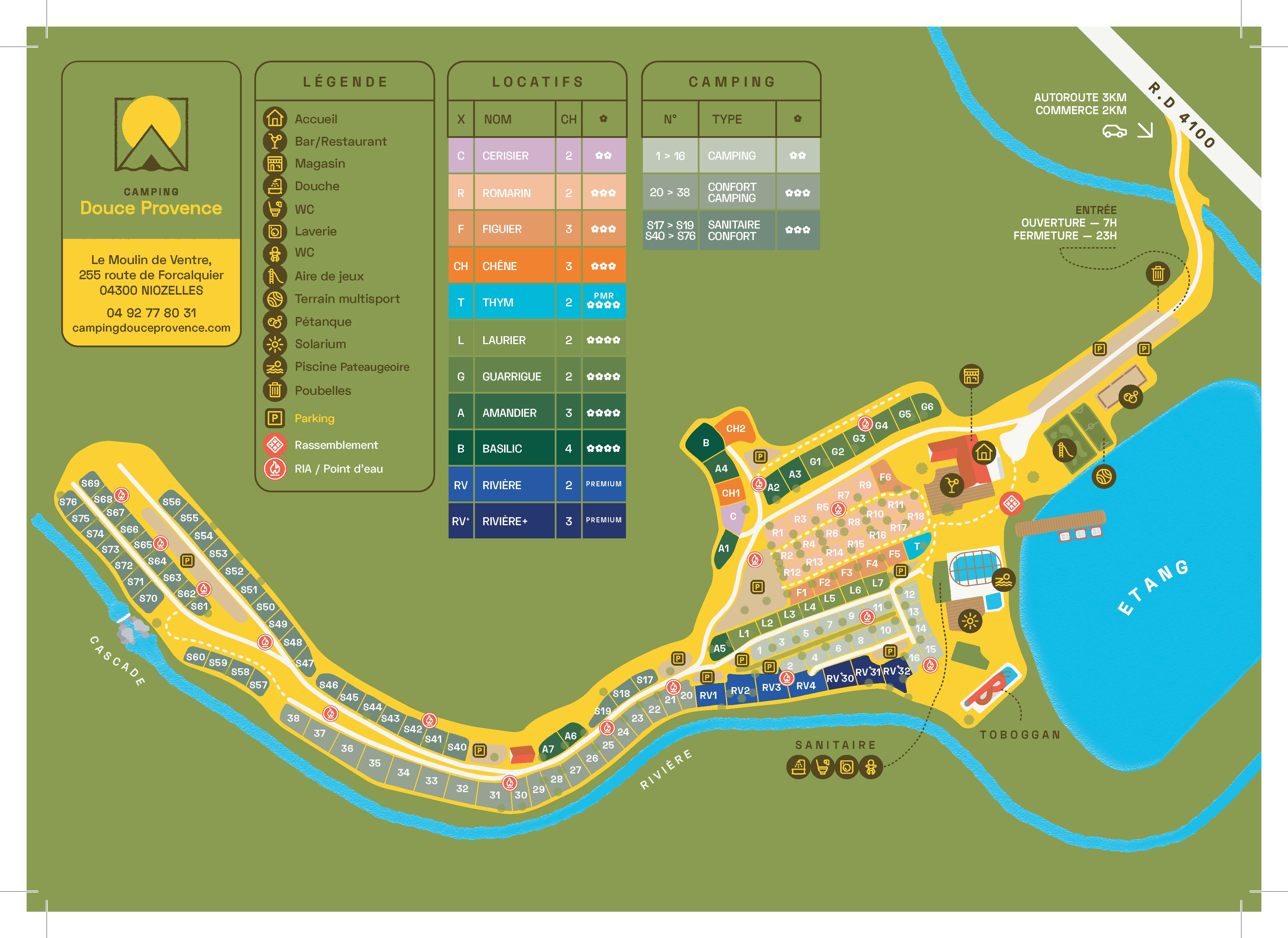Camping Douce Provence, camping Provence-Alpes-Côte d’Azur 4 étoiles